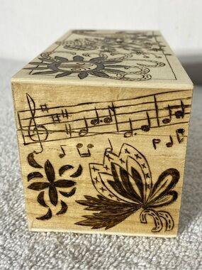 Handmade | Accents | 535 Hand Burned Floral Paisley Design Wooden ...